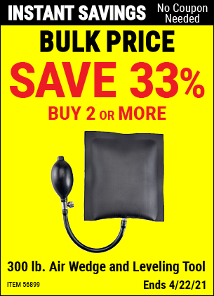 300 Lb. Air Wedge And Leveling Tool for 33% off when you buy 2 or more ...