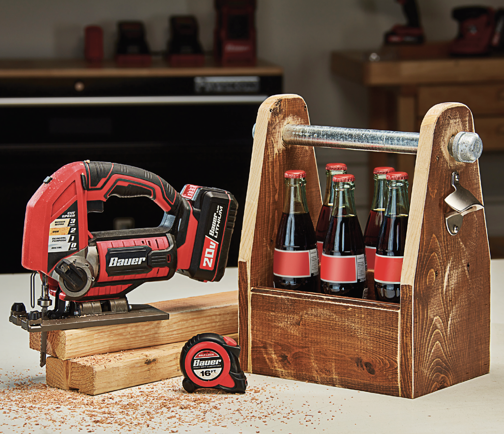 Rustic 6-Pack Bottle Caddy – DIY Project Instructions – Harbor Freight ...