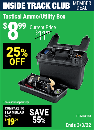 Tactical Ammo/Utility Box for $8.99 – Harbor Freight Coupons