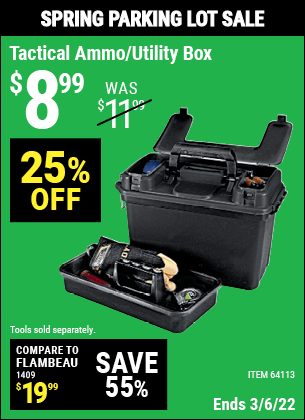 Tactical Ammo/Utility Box for $8.99 – Harbor Freight Coupons