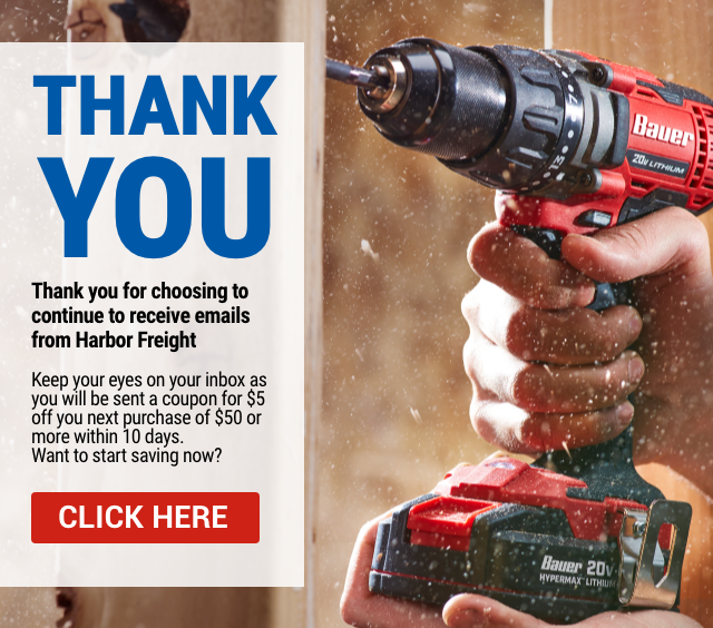 Thank You from Harbor Freight – Harbor Freight Coupons
