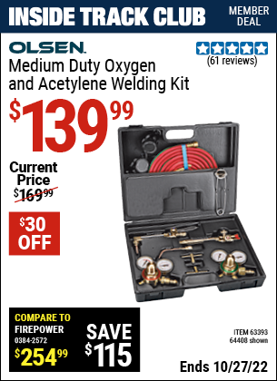 CHICAGO ELECTRIC Oxygen and Acetylene Welding Kit for $139.99 – Harbor ...