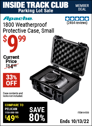 APACHE 1800 Weatherproof Protective Case for $9.99 – Harbor Freight Coupons