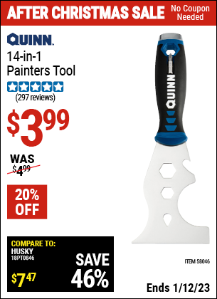 QUINN 14-In-1 Painter’s Tool – Item 58046 – Harbor Freight Coupons