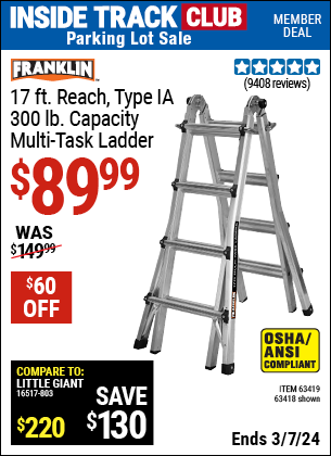 Coupons for FRANKLIN 17 ft. Reach, Type IA 300 lb. Capacity Multi-Task ...