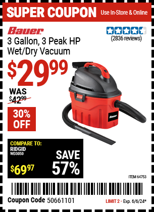 Coupons and Instant Savings – Over 150 Items on Sale – Harbor Freight ...