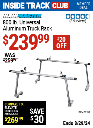 HAUL-MASTER 800 lb. Universal Aluminum Truck Rack for $239.99 – Harbor ...