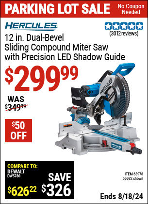 HERCULES 12 in. Dual-Bevel Sliding Compound Miter Saw with Precision ...